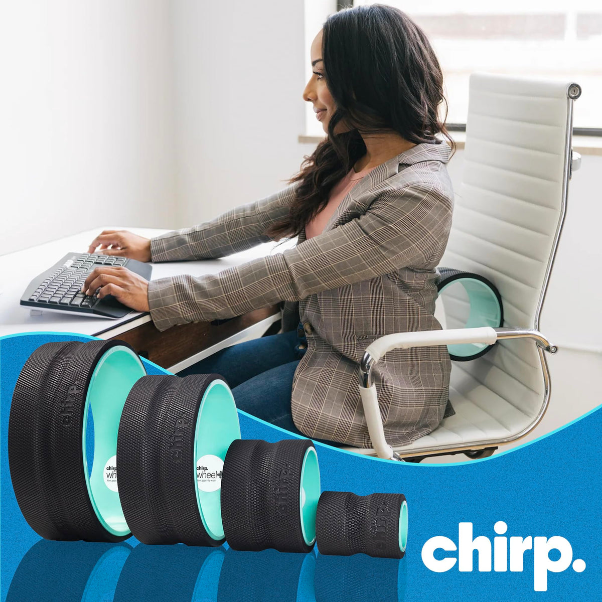 Chirp Wheel Foam Roller - Targeted Back & Neck Pain Relief, Muscle Mas ...
